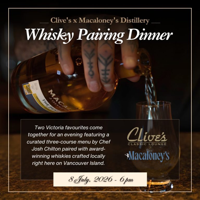 Clive's x Macaloney's Distillery - Whisky Pairing Dinner - Chateau ...